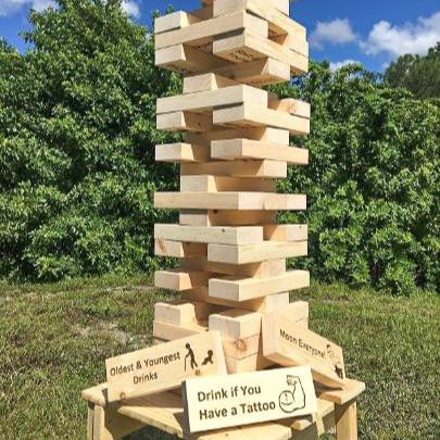 Drinking Game Giant Jenga – Delux Party Hire