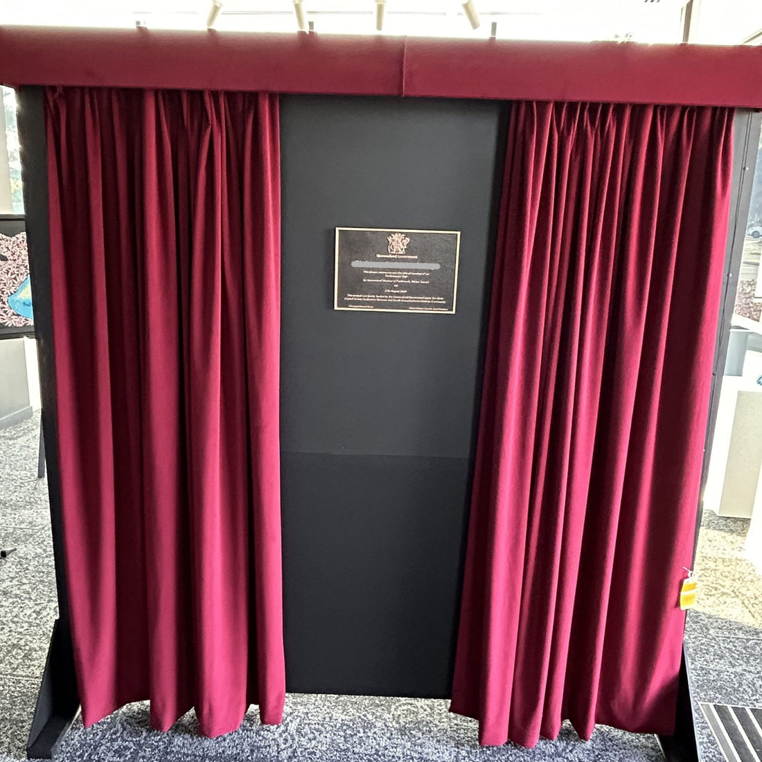 Unveiling Curtain – Delux Party Hire
