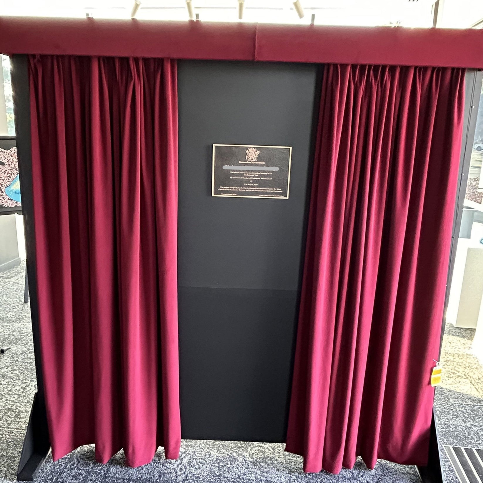 Unveiling Curtain – Delux Party Hire